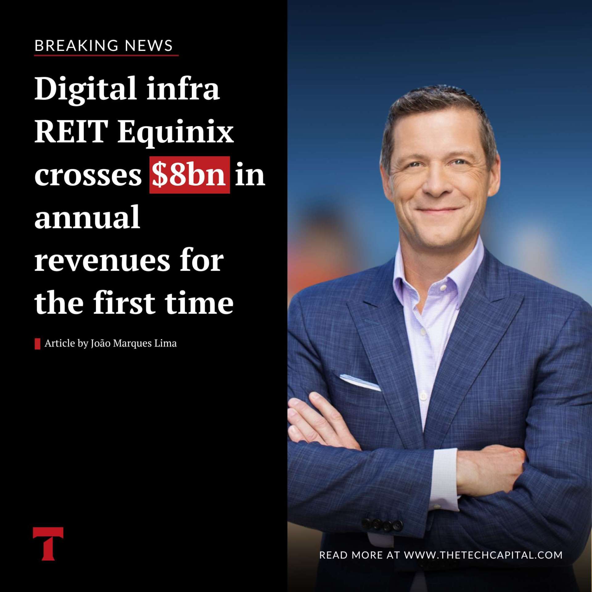 Digital infra REIT Equinix crosses $8bn in annual revenues for the ...