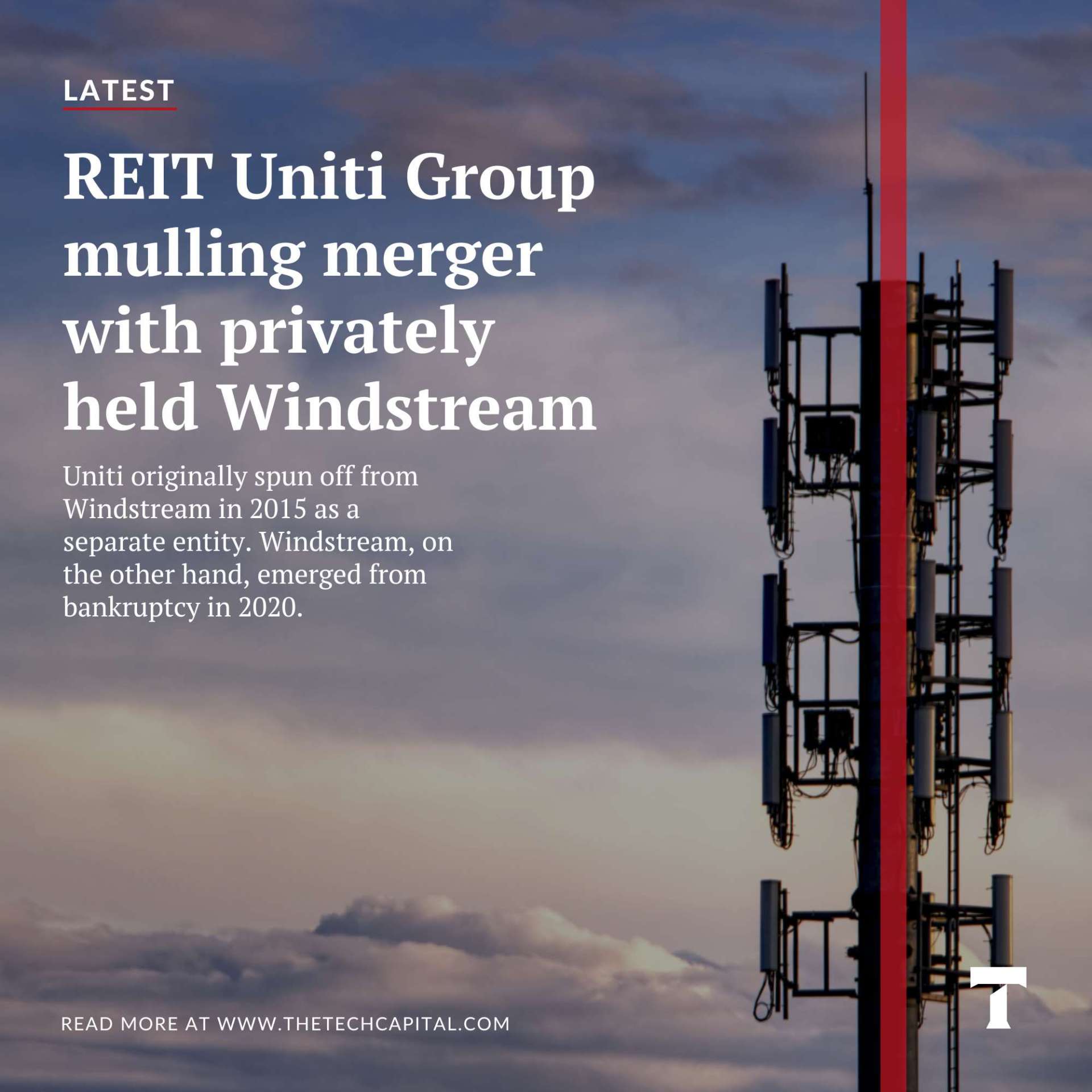 REIT Uniti Group mulling merger with privately held Windstream - The ...