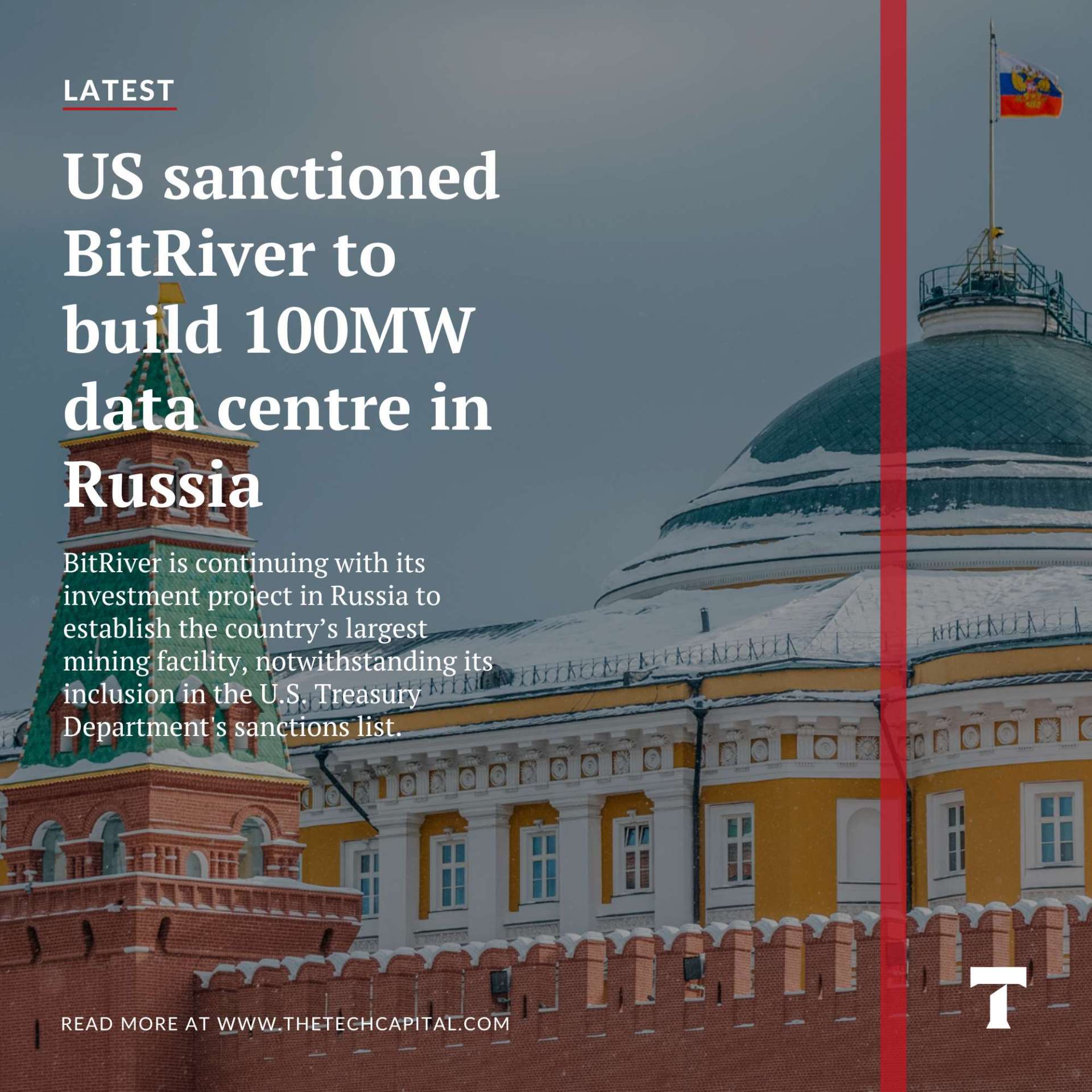 US sanctioned BitRiver to build 100MW data centre in Russia - The Tech ...