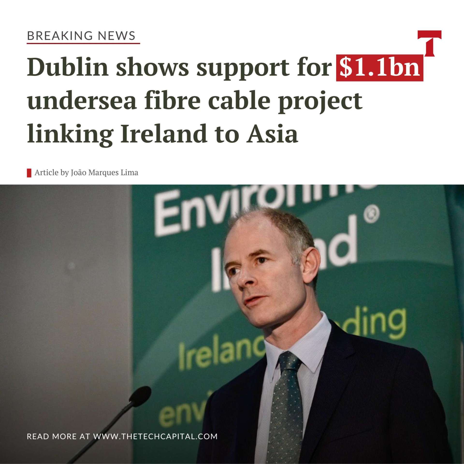 Dublin shows support for $1.1bn undersea fibre cable project linking ...