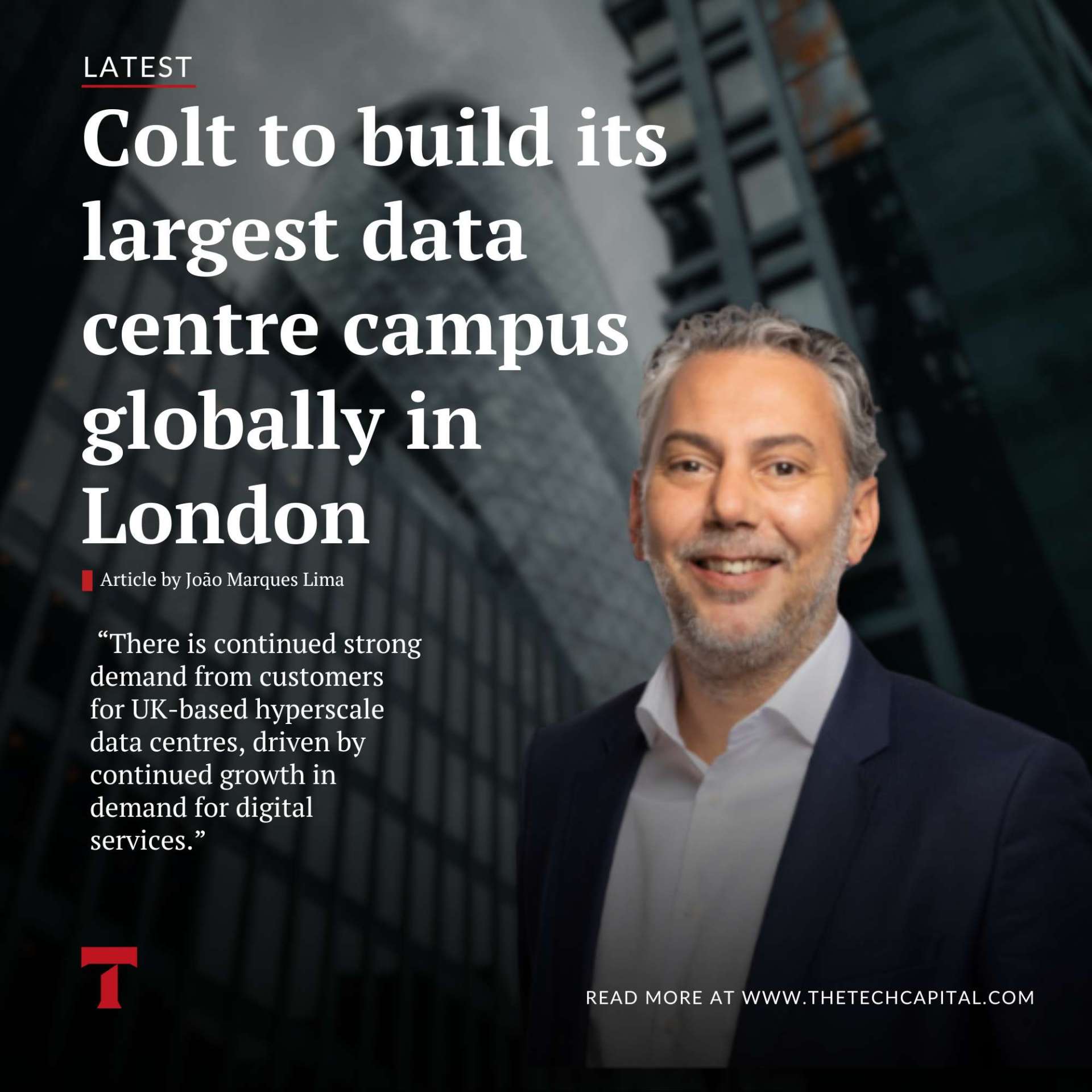 Colt to build its largest data centre campus globally in London - The ...