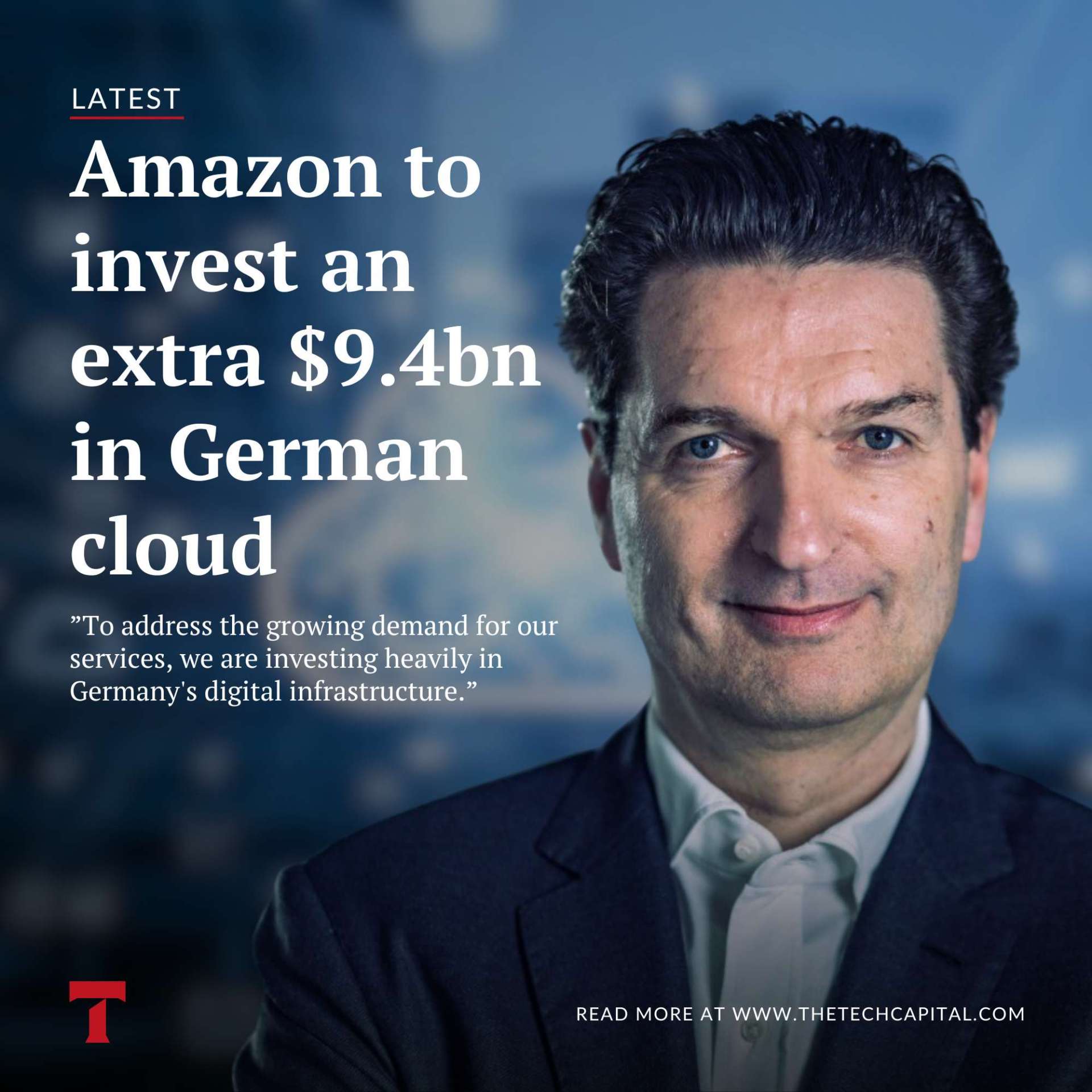 Amazon to invest an extra $9.4bn in German cloud - The Tech Capital