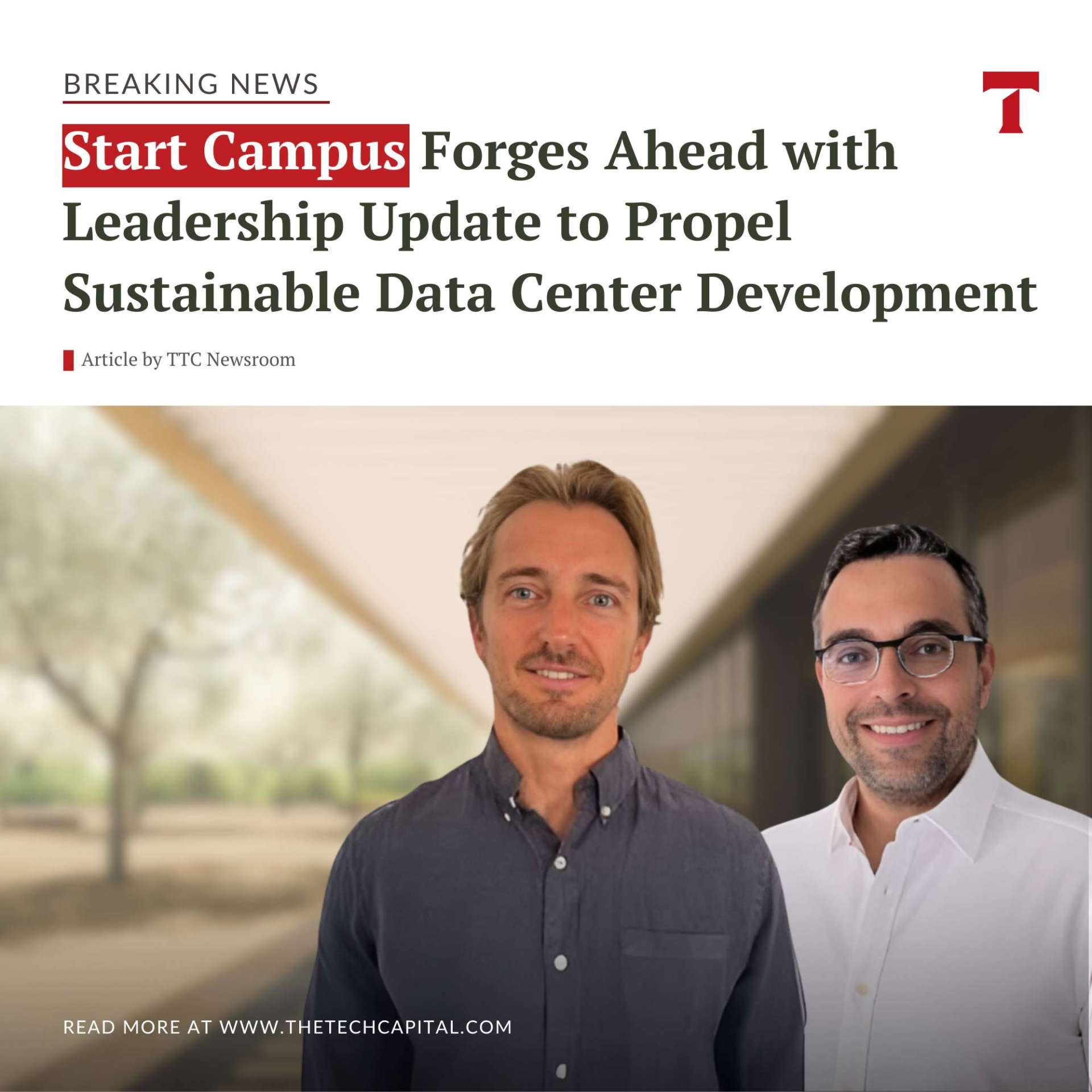 Start Campus Forges Ahead with Leadership Update to Propel Sustainable Data Center Development ...