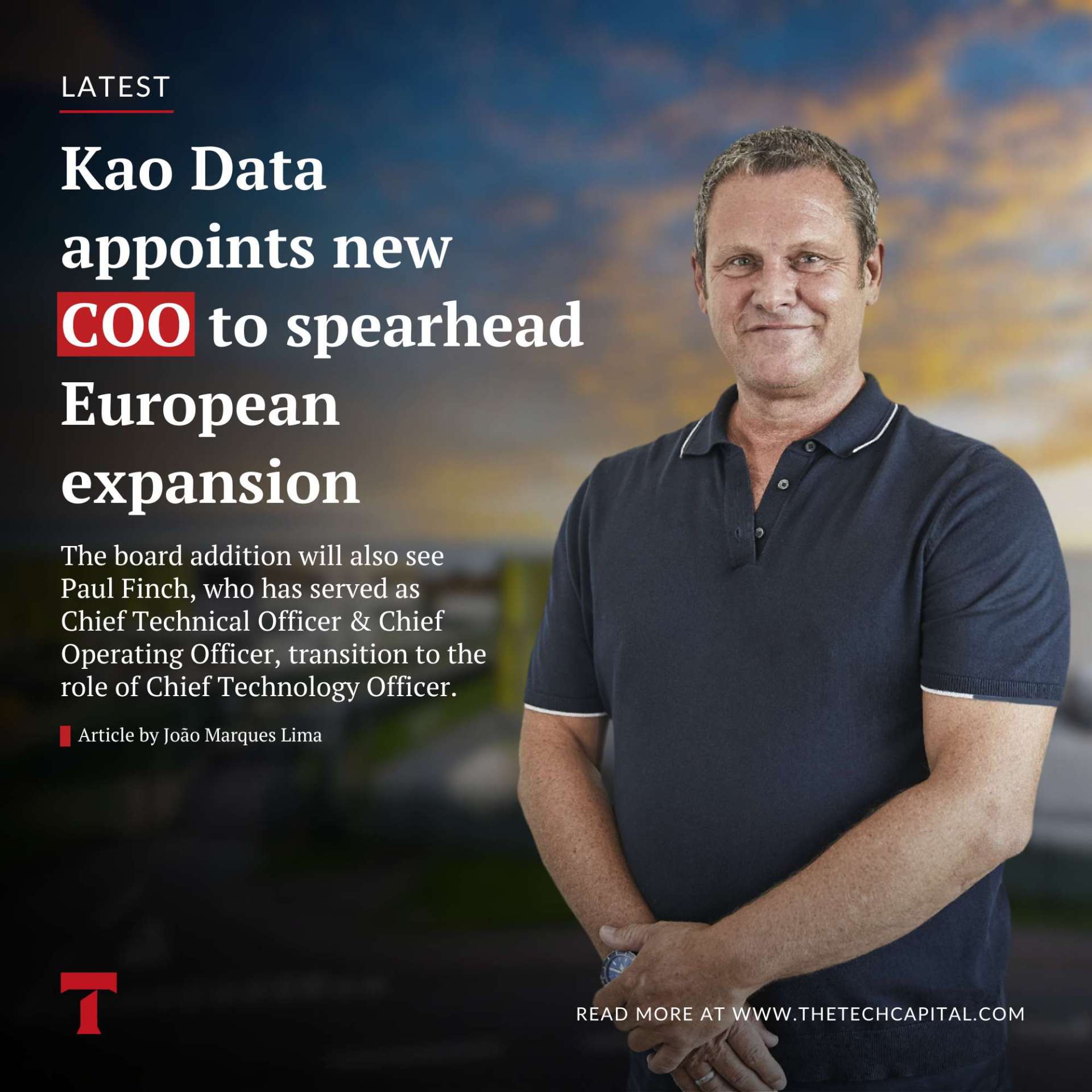 Kao Data appoints new COO to spearhead European expansion - The Tech Capital