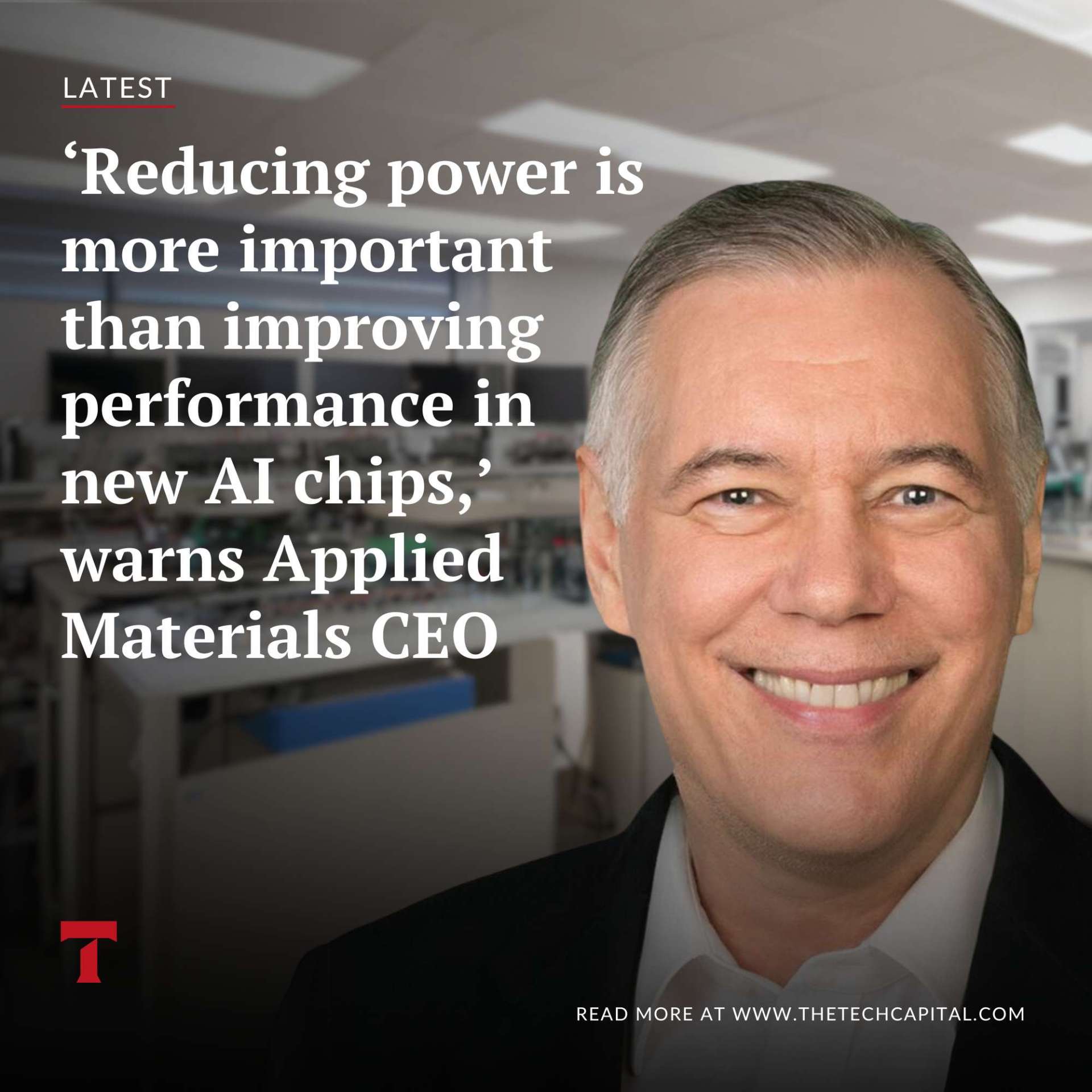 Applied Materials CEO says reducing power is more important than ...