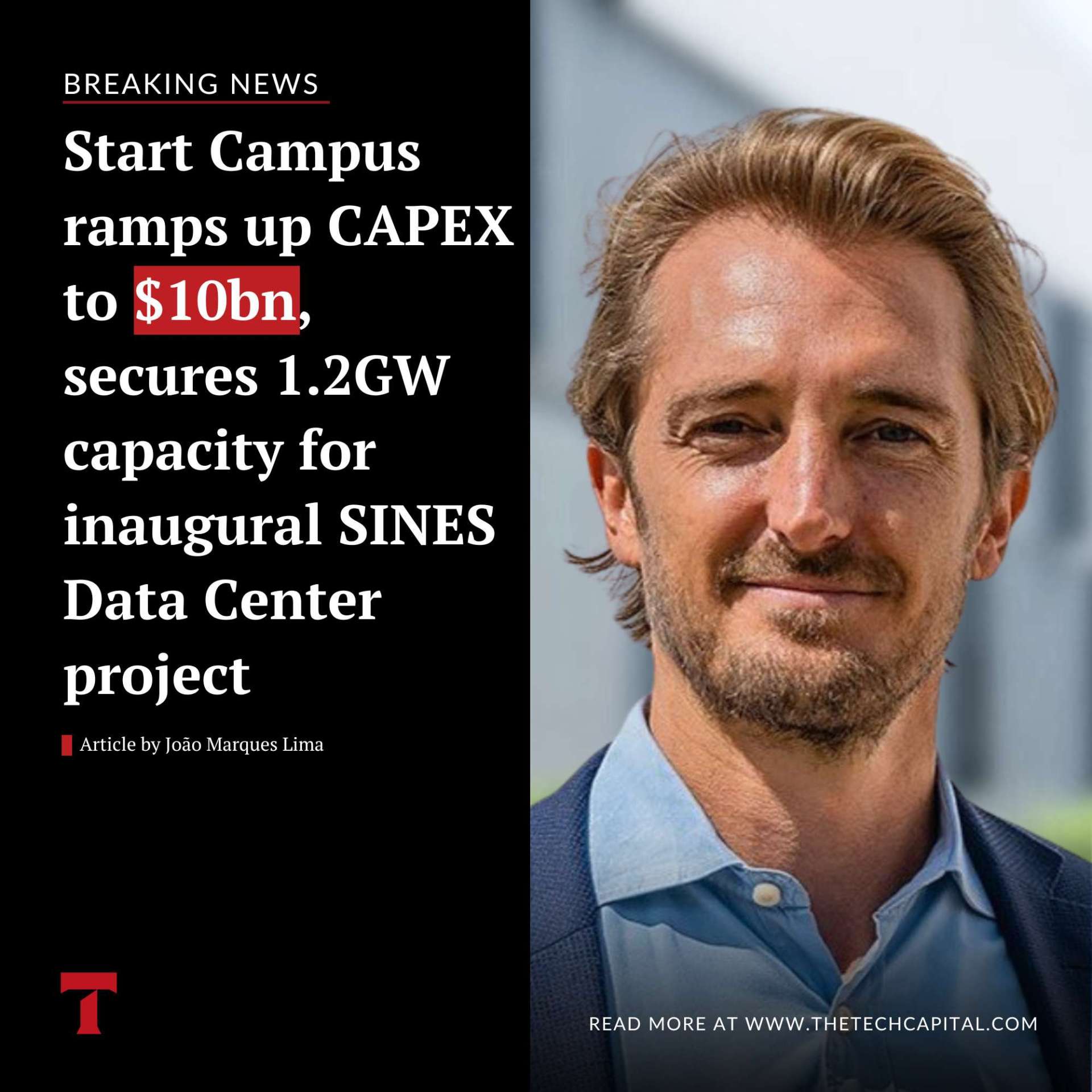 Start Campus ramps up CAPEX to $10bn, secures 1.2GW capacity for ...
