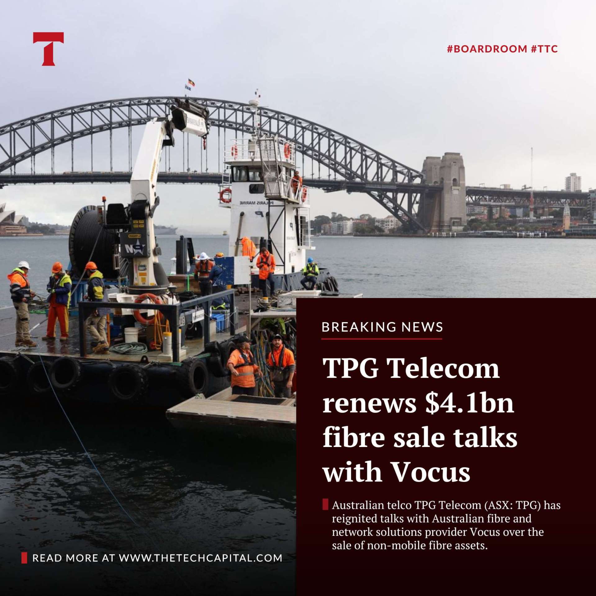 TPG Telecom renews $4.1bn fibre sale talks with Vocus - The Tech Capital