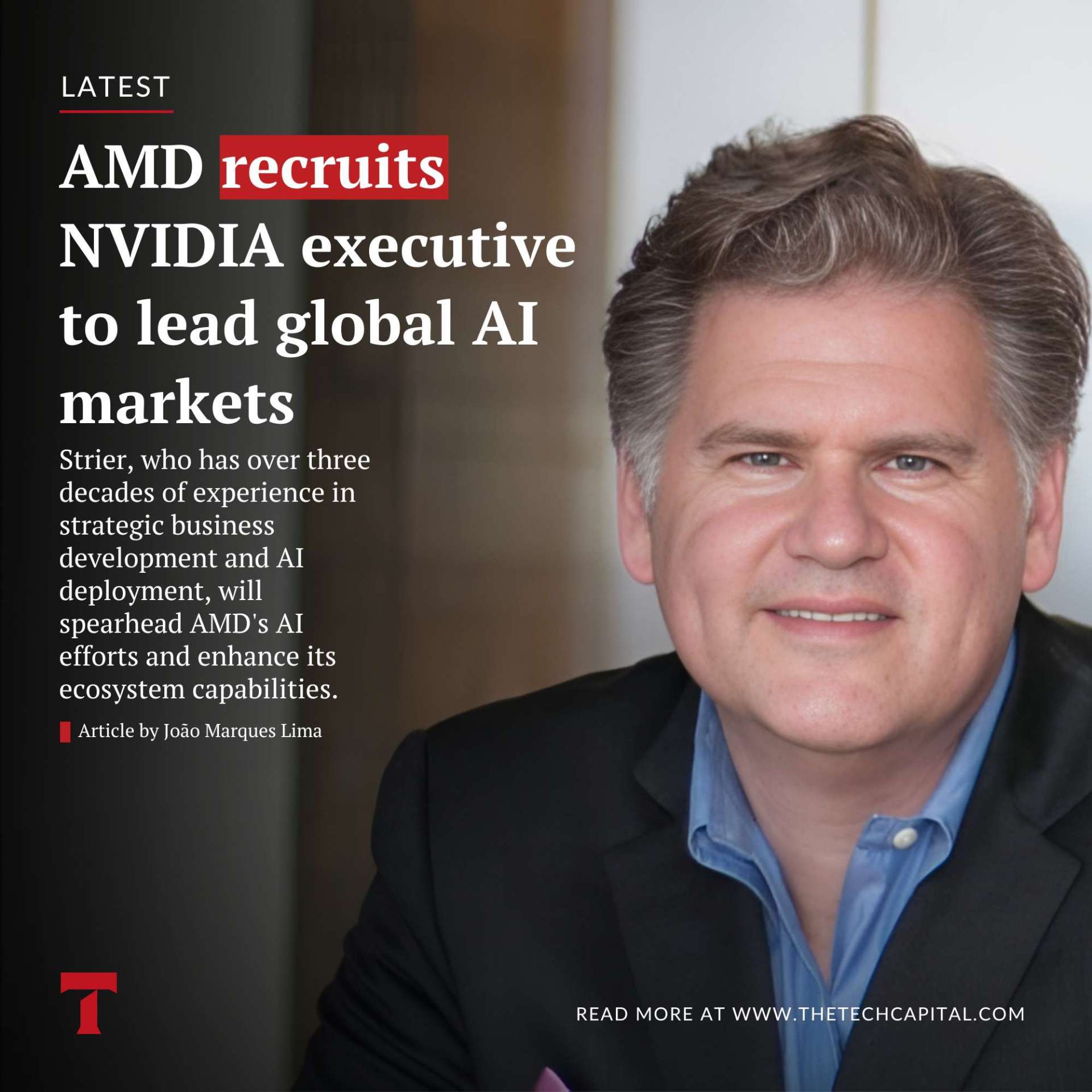AMD recruits NVIDIA executive to lead global AI markets - The Tech Capital