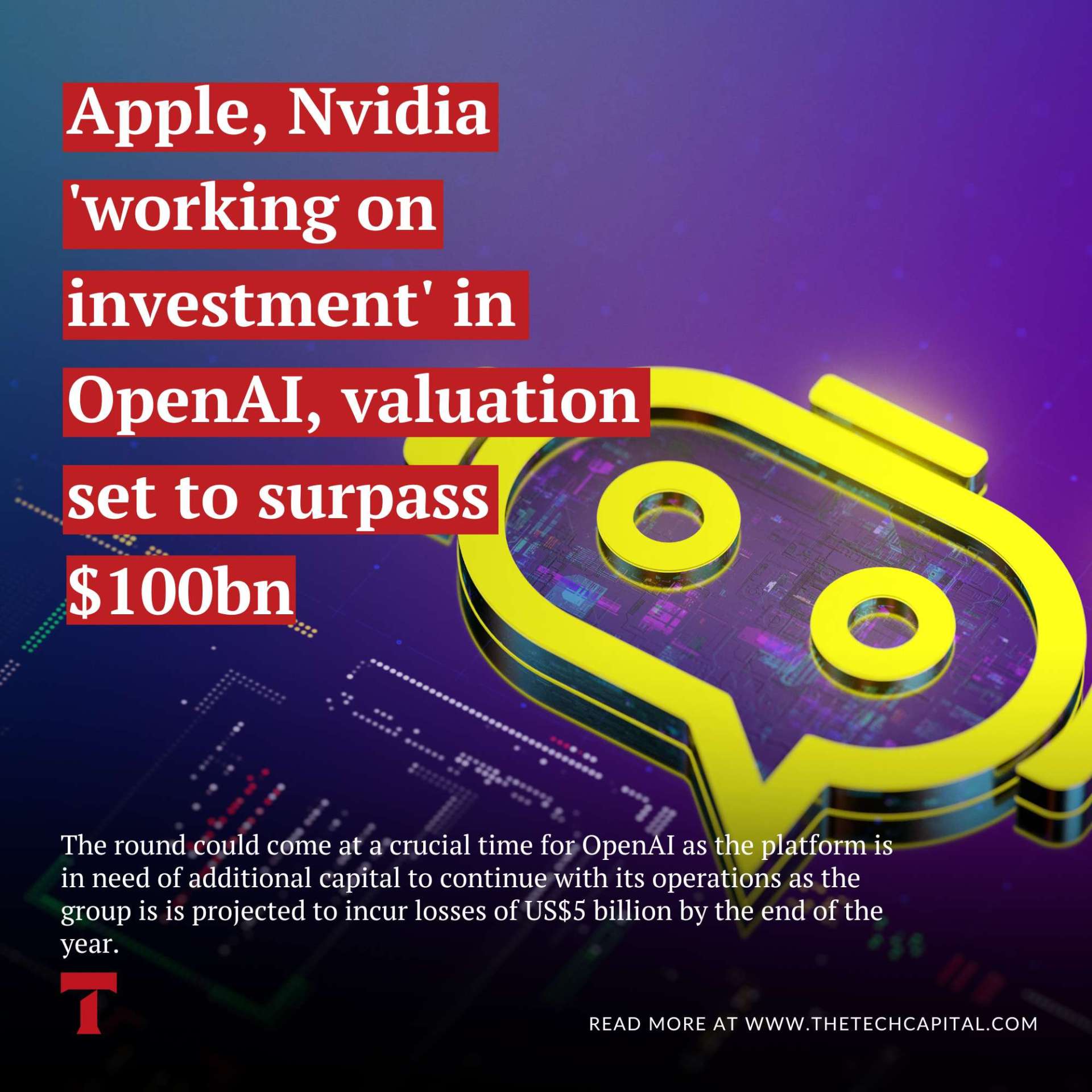 Apple, Nvidia 'working on investment' in OpenAI, valuation set to ...