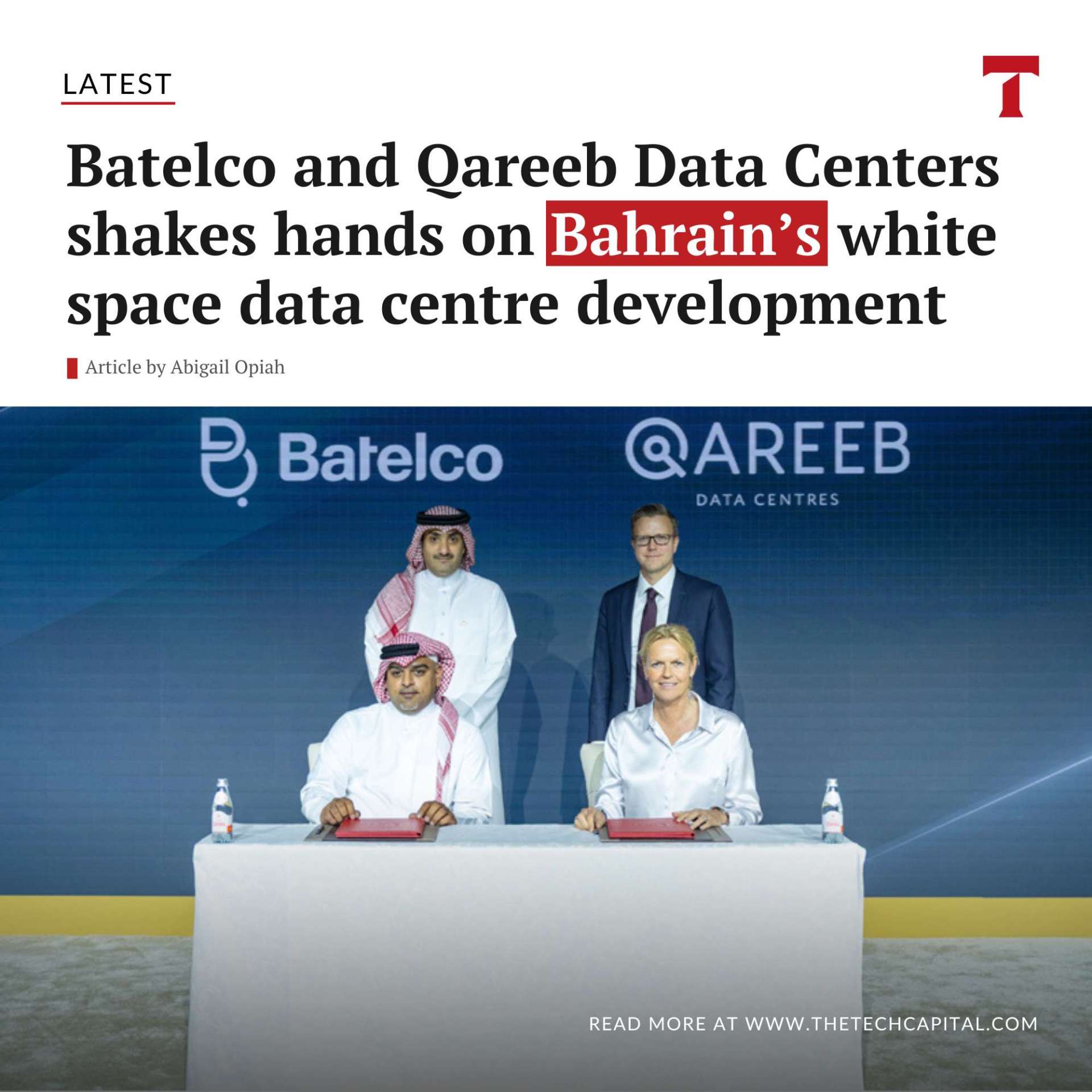 Batelco and Qareeb Data Centers shakes hands on Bahrain’s data centre ...