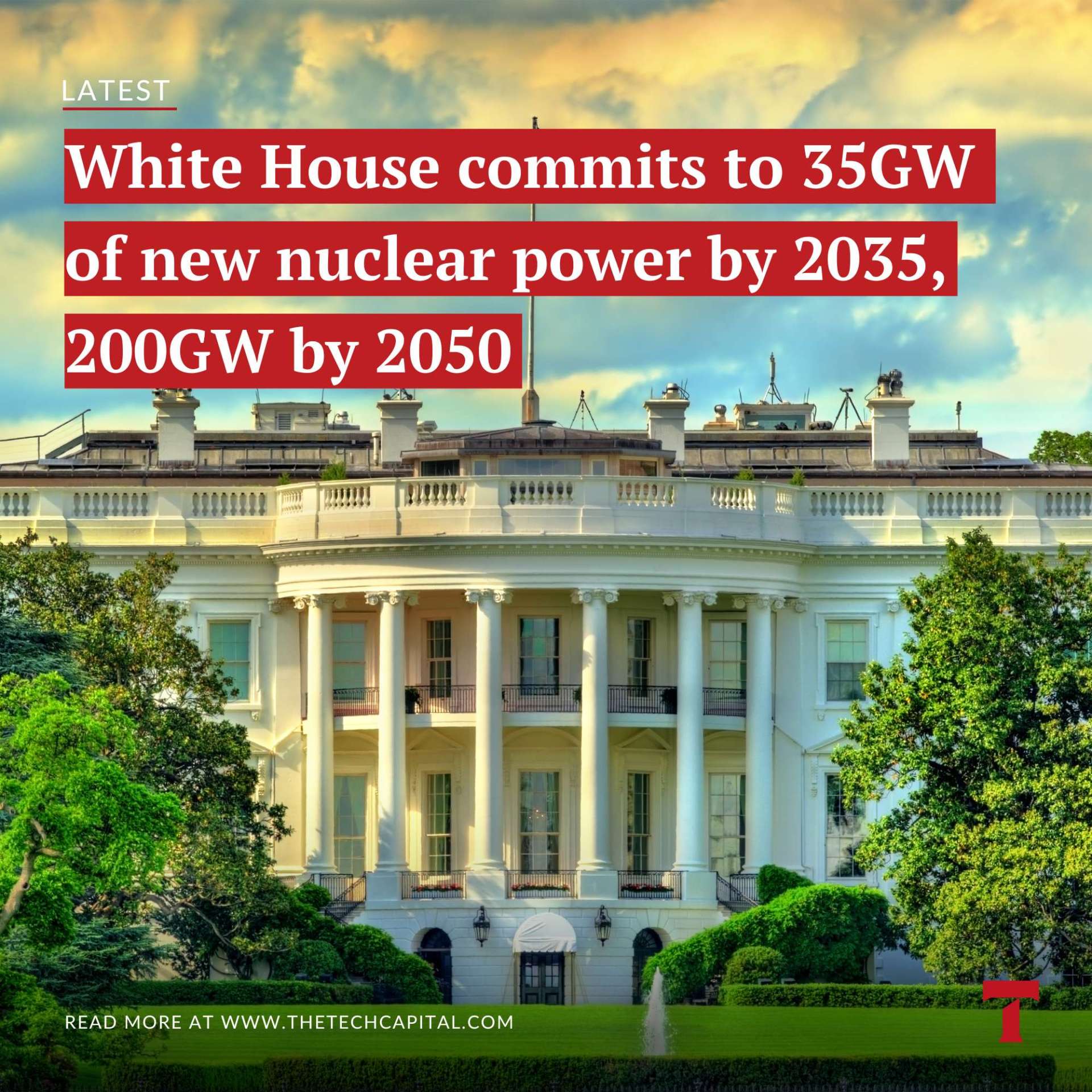 White House commits to 35GW of new nuclear power by 2035