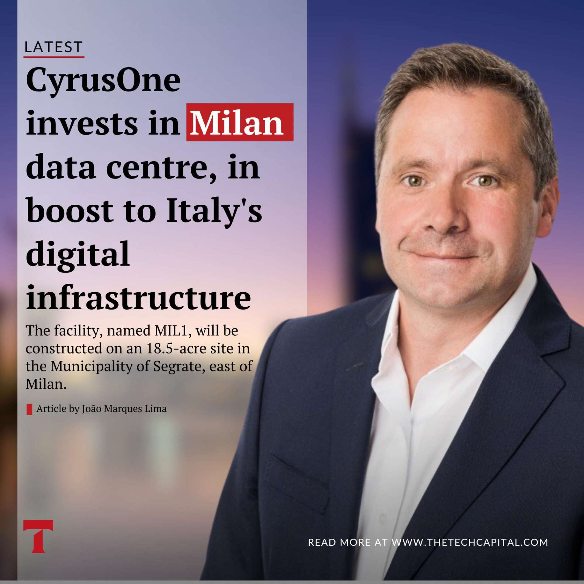 CyrusOne invests in Milan data centre, in boost to Italy's digital ...