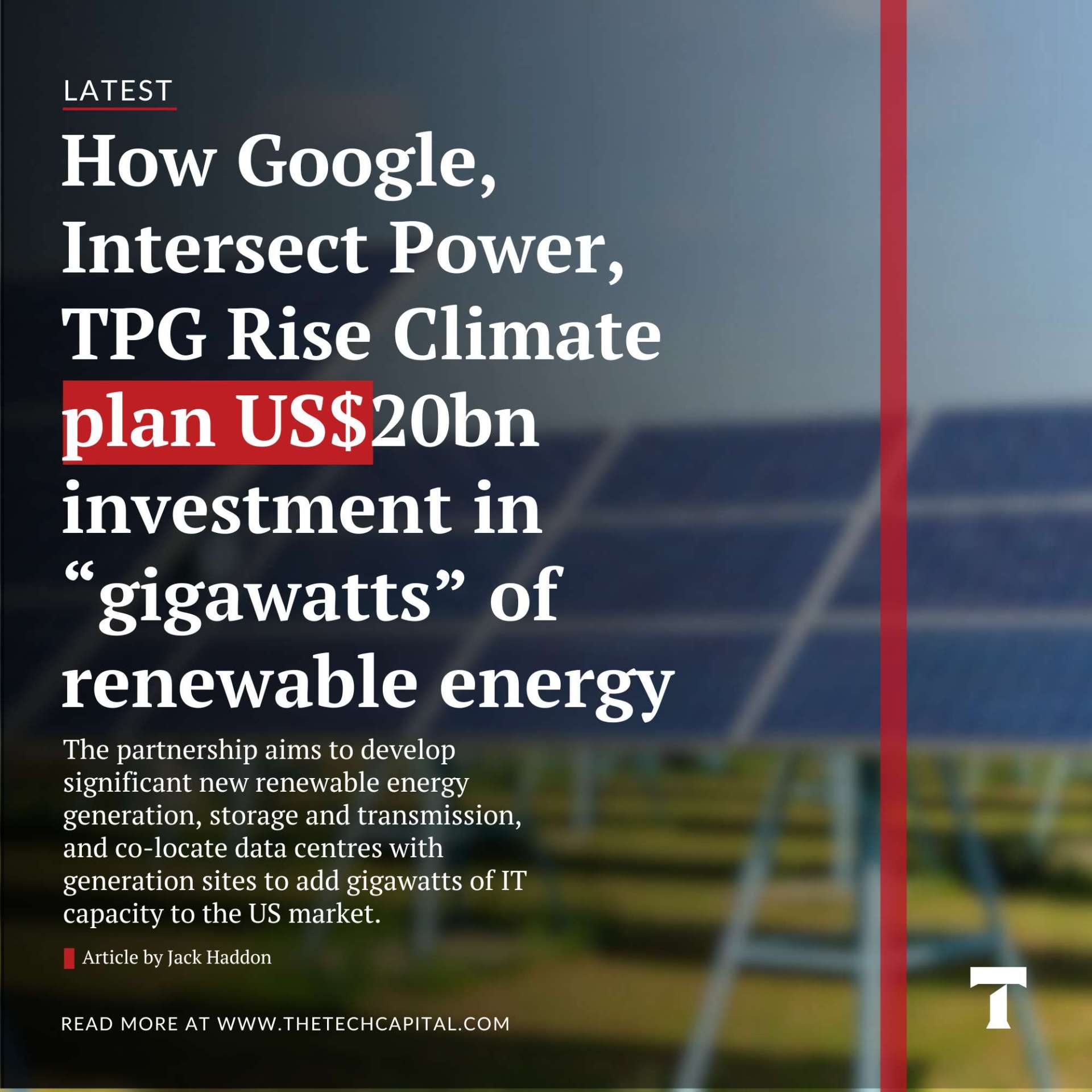 How Google, Intersect Power, TPG Rise Climate plan to do $20 billion ...