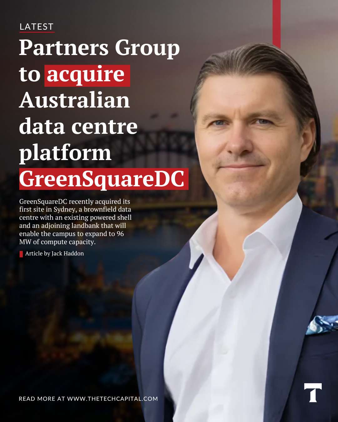 Partners Group to acquire Australian data centre platform GreenSquareDC ...
