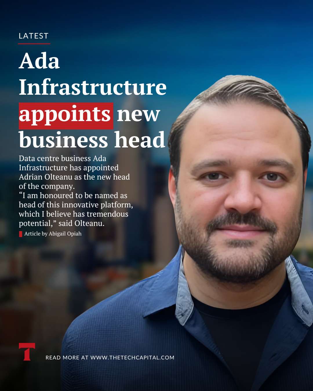Ada Infrastructure appoints new business head - The Tech Capital