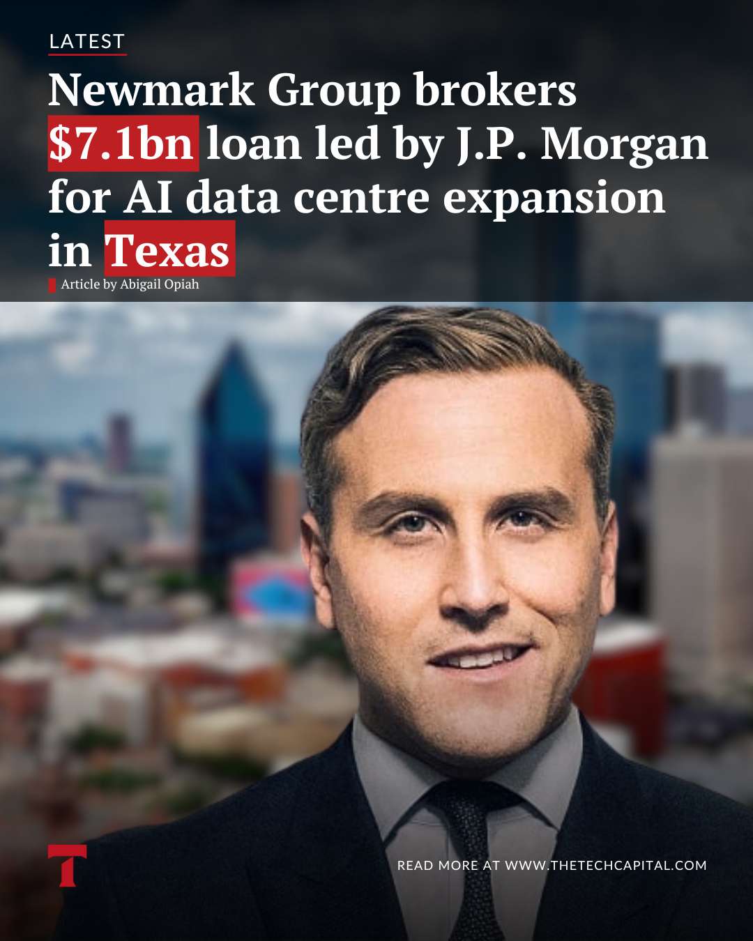 Newmark Group brokers $7.1 billion loan led by J.P. Morgan for AI data centre expansion in Texas ...