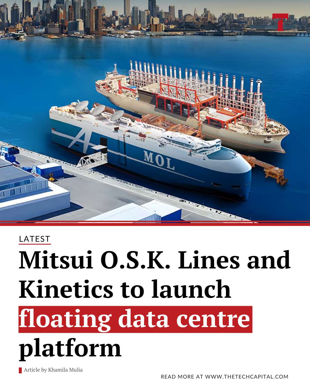 Mitsui O.S.K. Lines and Kinetics to launch floating data centre platform - The Tech Capital
