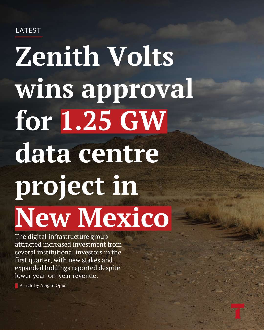 Zenith Volts wins approval for 1.25 GW data centre project in New ...